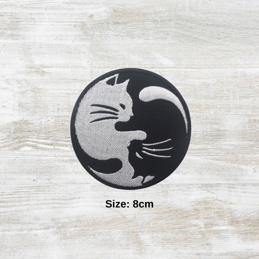 Cat Yin Yang Embroidered Velcro Patch – Meniacc